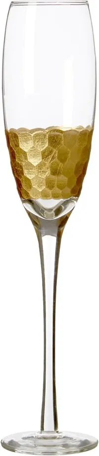 Sada 4 sklenic na šampaňské z ručně foukaného skla Premier Housewares Deco, 2,1 dl