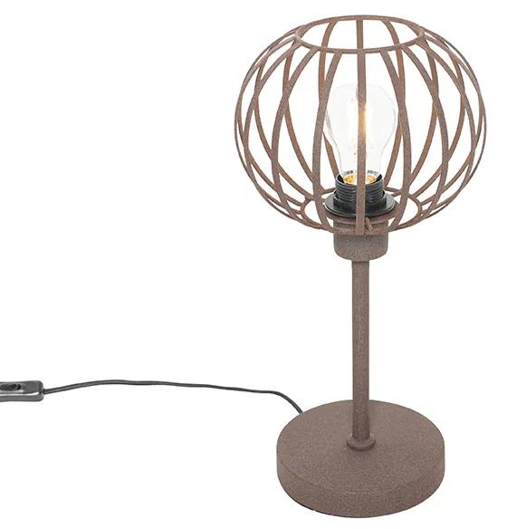 Designová stolní lampa rezavě hnědá - Johanna