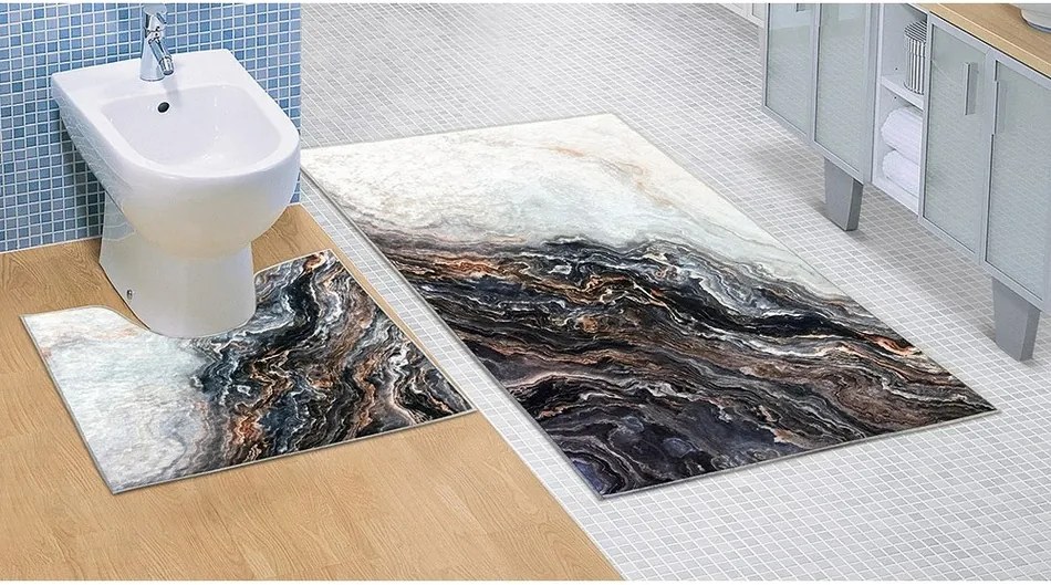 Bellatex Koupelnová předložka Mramor 3D, 60 x 100 + 60 x 50 cm