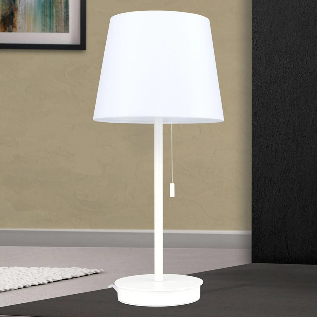 Stolní lampa Ludwig s portem USB bílá