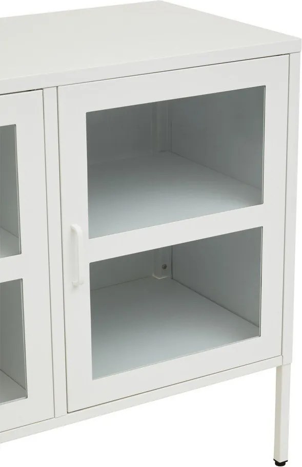 Bílá ocelová vitrína 140x80x45 cm Acier – Premier Housewares