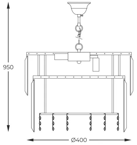 Zuma Line 19101/8 - Lustr na řetězu CAMILLE 8xE14/40W/230V zlatá