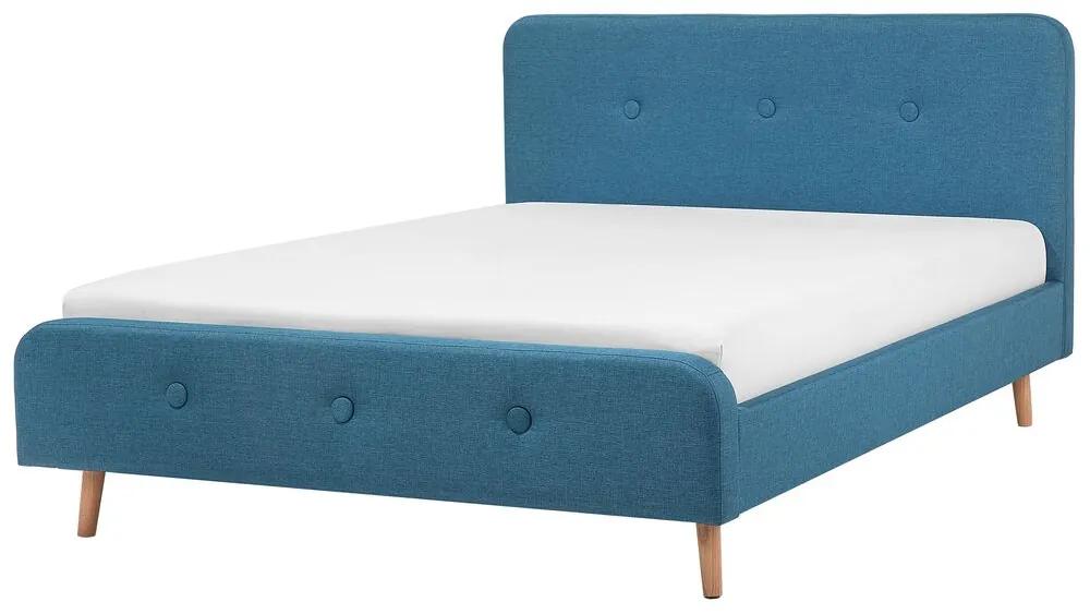 Tmavě modrá čalouněná postel 180x200 cm RENNES