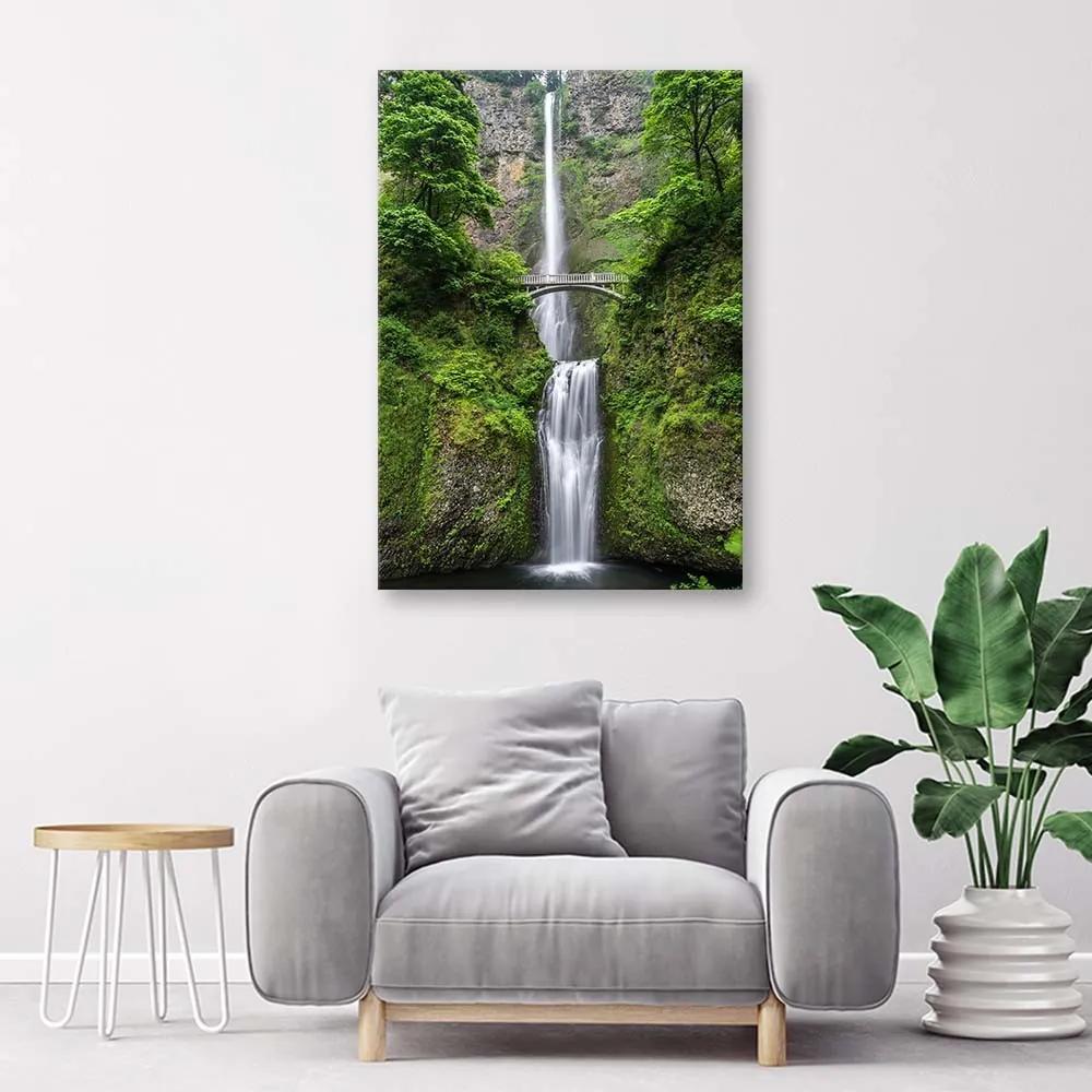 Gario Obraz na plátně Most přes vodopád Rozměry: 40 x 60 cm