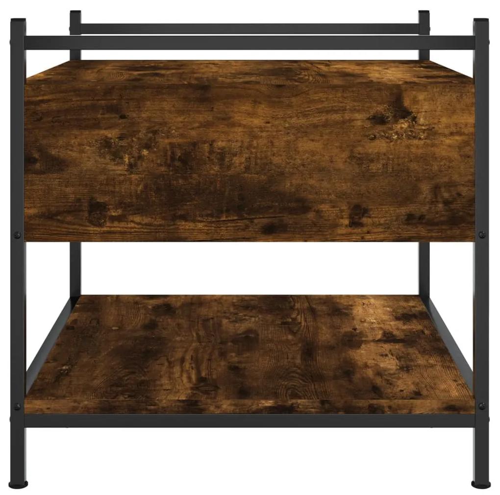 Konferenční stolek kouřový dub 50 x 50 x 50 cm kompozitní dřevo - Default Title