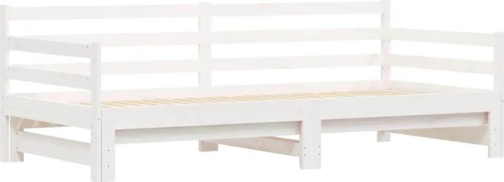 vidaXL Válenda s přistýlkou 90 x 190 cm masivní borové dřevo [836154] Barva: Bílá