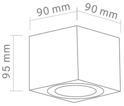 Minimalistiká bodová svítidlo Lago IP44 černá