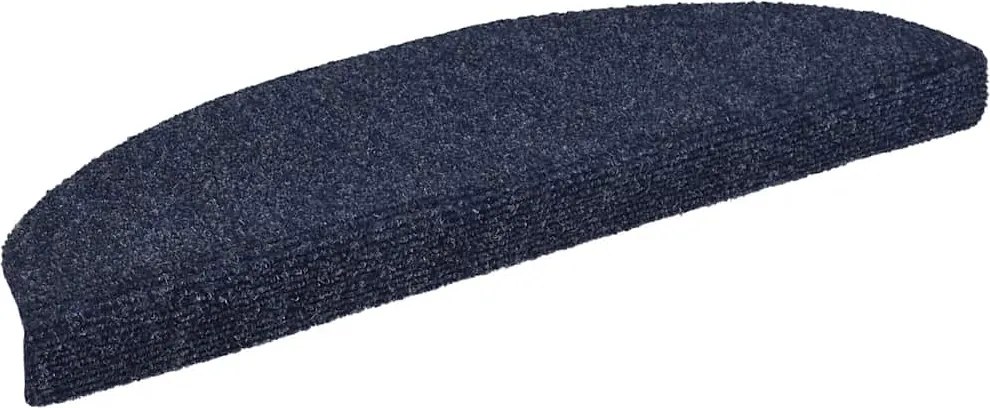 Schodové rohože samolepicí 15 ks 65 x 21 x 4 cm modré, půlkulaté, velké 132701