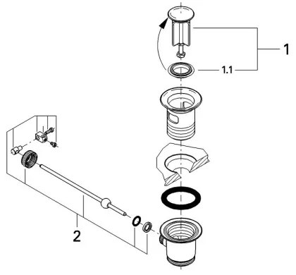 GROHE 28910000 - Odpadová garnitura 1 14” lesklý chrom