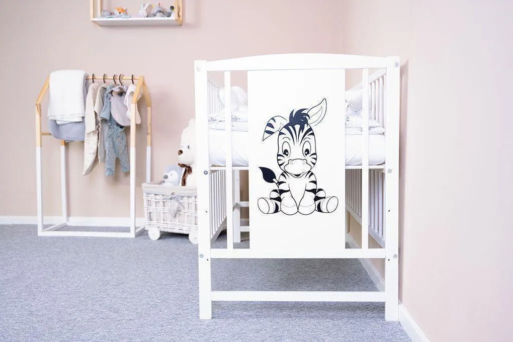 NEW BABY Dětská postýlka New Baby Polly Zebra 120 x 60 cm bílá