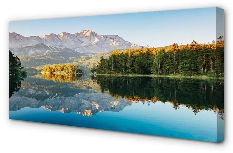 Obrazy na plátně Německo Mountain forest lake 140x70 cm