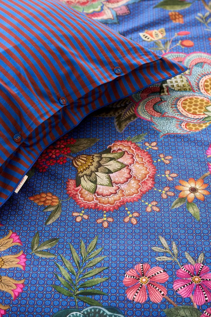 Pip Studio perkálové povlečení Bombay Bold tmavě modré 140 x 200 + 70 x 90 cm (Kvalitní perkálové povlečení na jednolůžko)