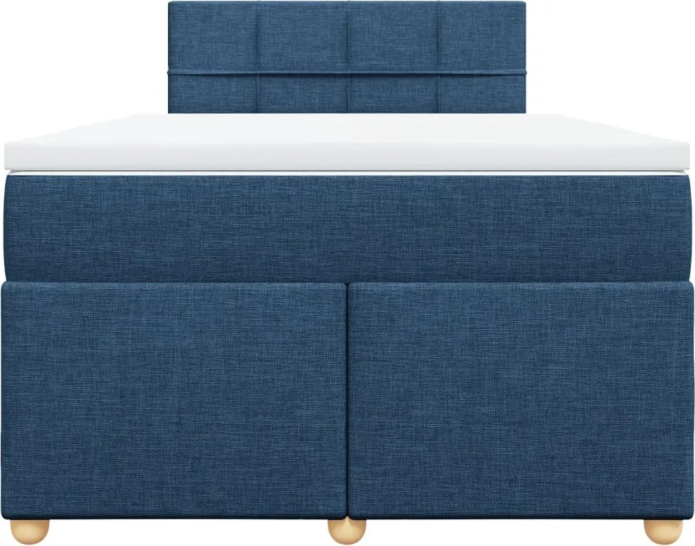 Box spring postel s matrací modrá 120x200 cm textil 3286653
