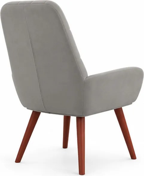 relaxační křeslo, odpočinkové, dřevo/kov/textil, 96x69x78 cm, nohy tmavé/světle šedá, Dekorino KR20260045