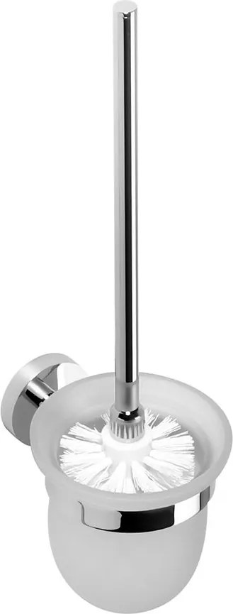 Sapho Sapho, X-ROUND WC kartáč nástěnný, miska mléčné sklo, chrom, XR303