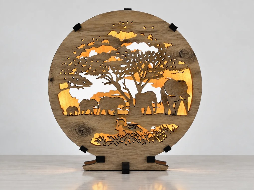 Li-Go "Sloni" lampa 20x22 cm provedení povrchu: jedle