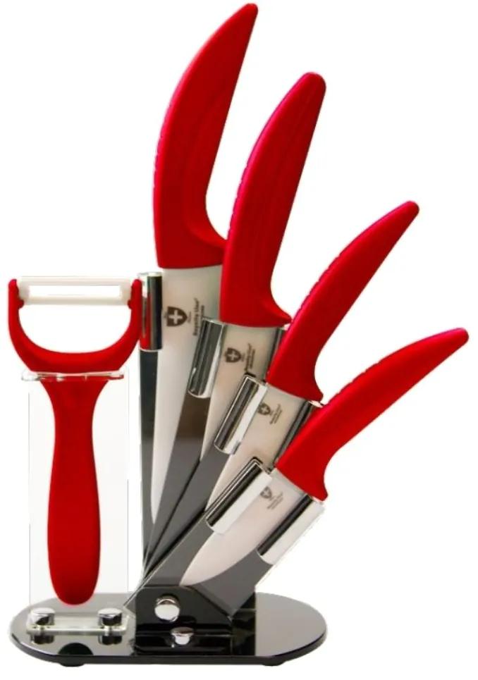 Royalty Line Sada keramických nožů 5 ks RL-C4ST-R červené II jakost