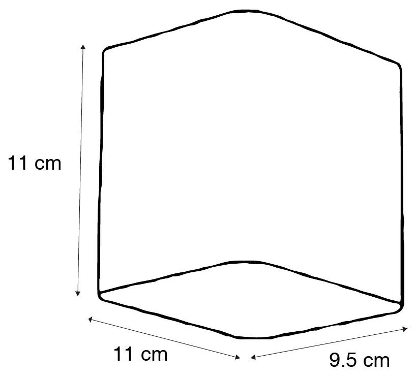 Moderní nástěnné svítidlo rezavě hnědé vč. LED IP54 čtvercové - Evi