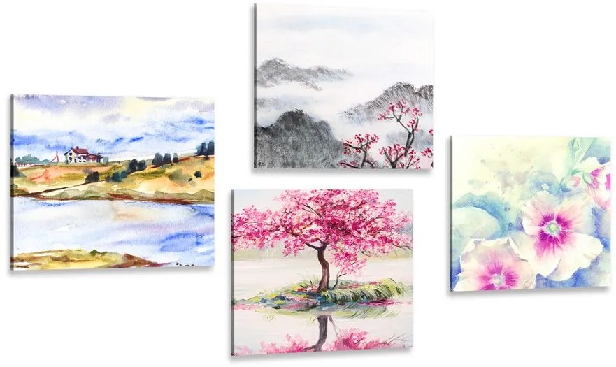 Set obrazů kouzlo malované přírody