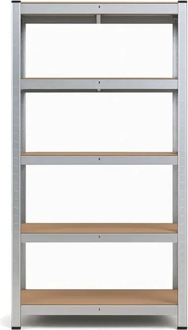Regál 180x90x30 cm zinkovaný 5-policový, nosnost 875 kg - 2ks