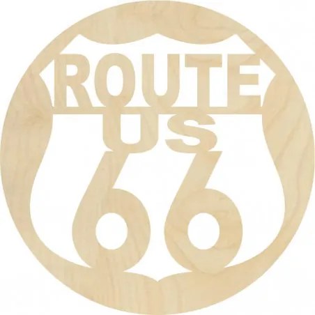 Dřevěná cedule Route 66 - Dekorace interiéru | SENTOP PR0411