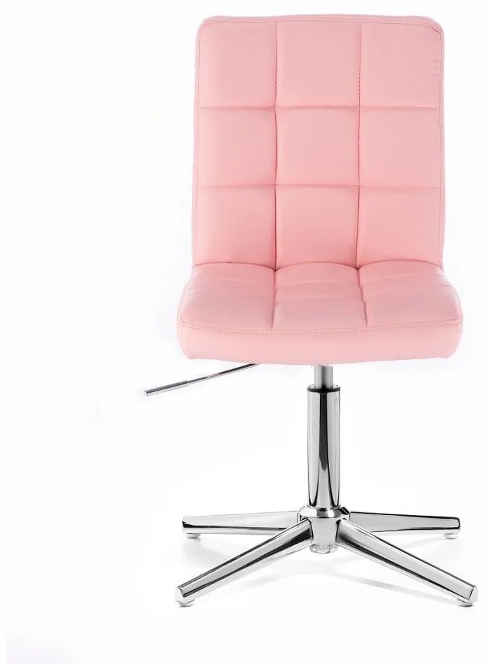 LuxuryForm DESIGN Otočná židle TOLEDO na stříbrném kříži - růžová