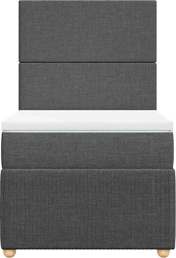 Box spring postel s matrací tmavě šedá 90x190 cm textil 3291905
