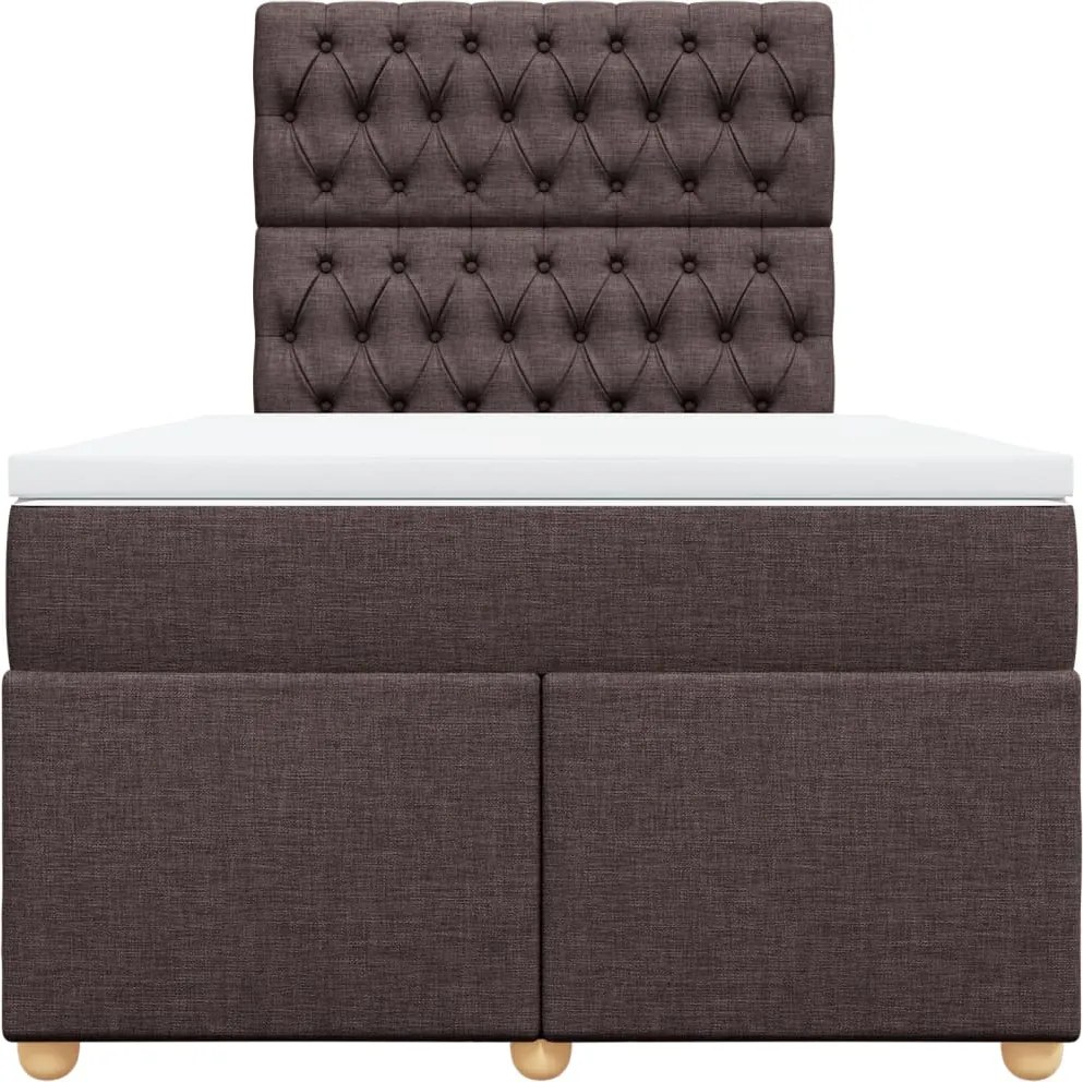 Box spring postel s matrací tmavě hnědá 120x200 cm textil 3293557