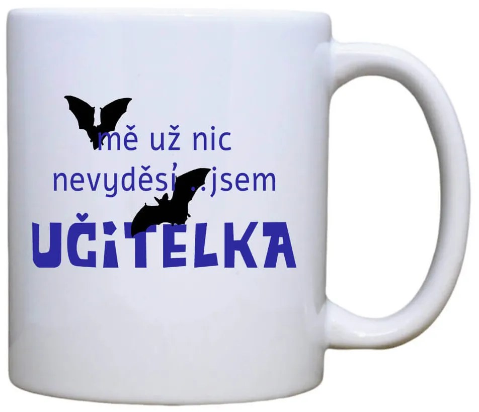 Super plecháček Keramický hrnek s potiskem Učitelka Objem a motiv: 320 ml srdce uvnitř