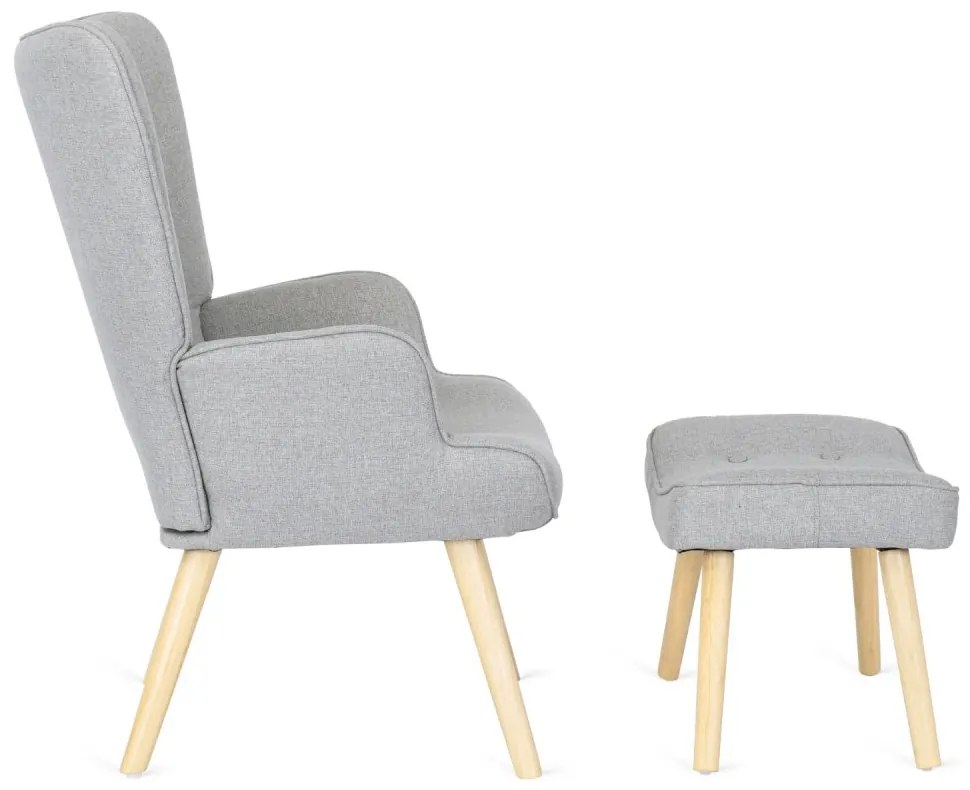 Elegantní šedé křeslo LOZANO 2 pro moderní interiéry Mebel Elite