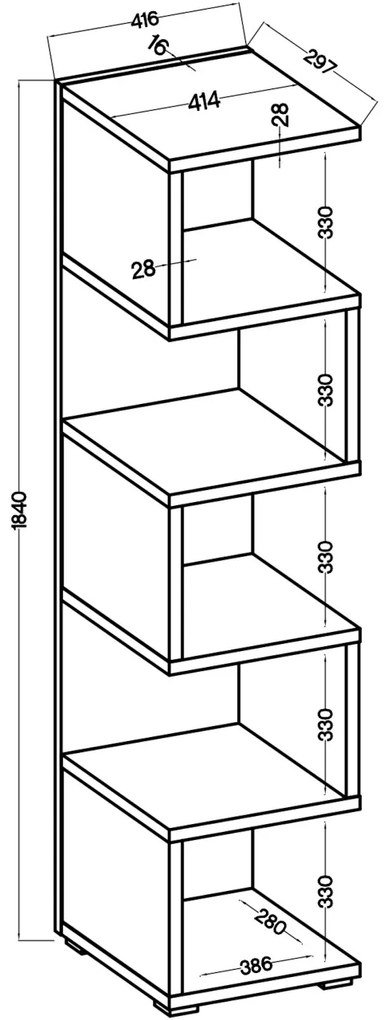 Set regálů ROMI 1 světle šedý