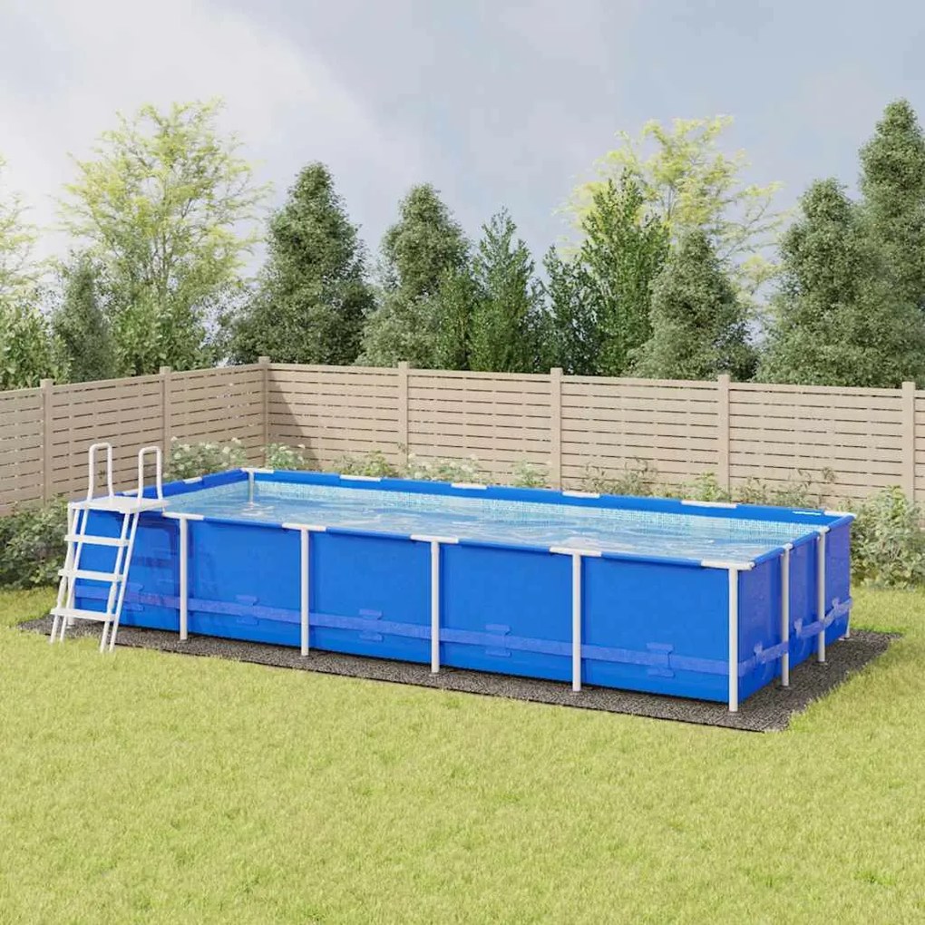 vidaXL Podložka pod bazén světle šedá 999x500 cm polyester geotextilie
