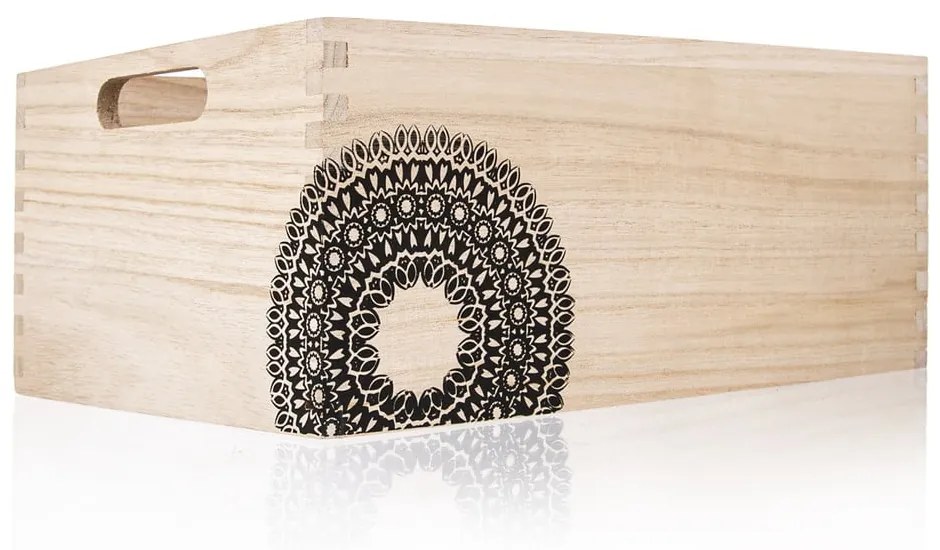 Dekorativní dřevěný úložný box Mandala – Orion