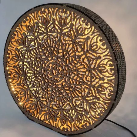 LED noční lampa Mandala – dřevěná dekorace domova| SENTOP LED0604