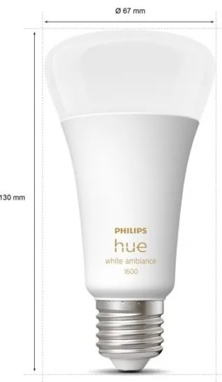 LED Stmívatelná žárovka Philips Hue WHITE AMBIANCE E27/13W/230V 2200-6500K