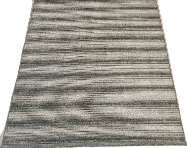 HU Šedý pruhovaný koberec Saloon Grey Rozměr: 50x80 cm