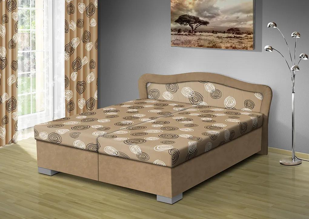 Nabytekmorava Čalouněná postel s úložným prostorem SÁRA 170 typ roštu: POLOHOVACÍ, barva čalounění: BÉŽOVÁ/Mega 31 béžová