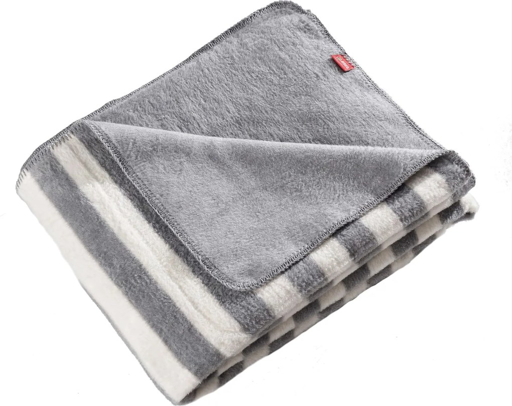 Deka Cotton Cloud 150x200cm Gray Stripes