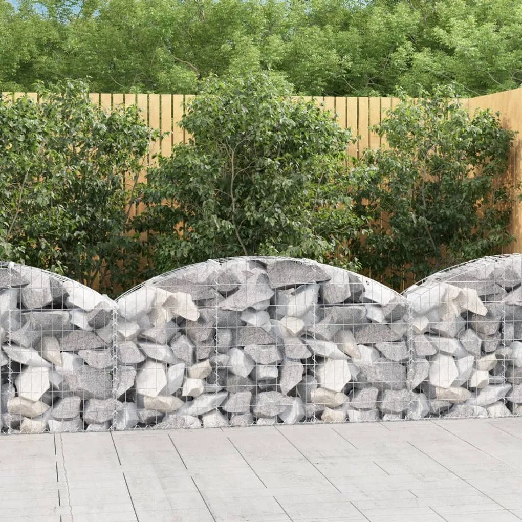 Klenutý gabionový koš 150 x 30 x 60/80 cm pozinkované železo 153443