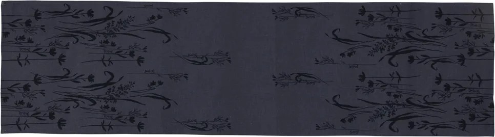 Černý běhoun na stůl 35x130 cm Lotus