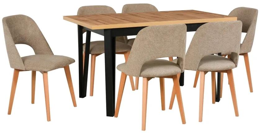 Drewmix Jídelní židle MONTI 4 dřevo: sonoma, potahový materiál: látka