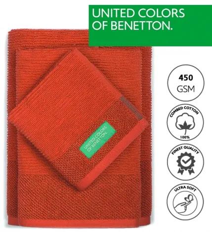 Sada 3ks osušek Casa United Colors of Benetton / 30x50 / 50x90 / 70x140 cm / 100% bavlna / červená