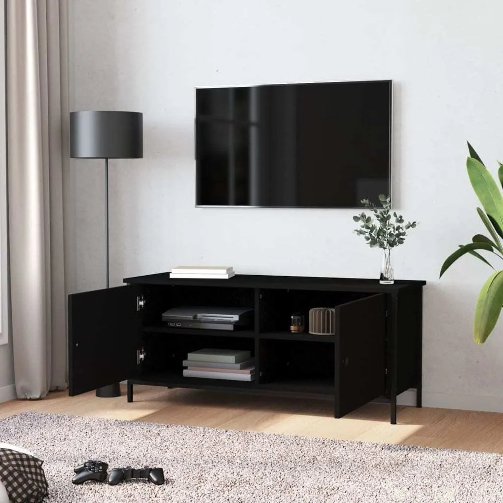 vidaXL TV skříňka s dvířky 102 x 35 x 45 cm kompozitní dřevo [826290] Barva: hnědý dub