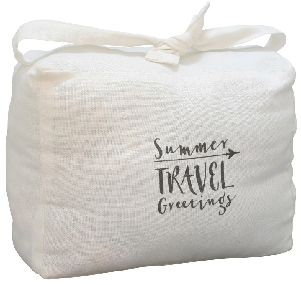 Krasilnikoff Dveřní zarážka Summer Travel, bílá barva, textil
