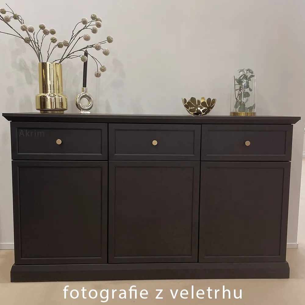 LUCCA c | vitrína W2D s policemi | 102,4 cm | černá