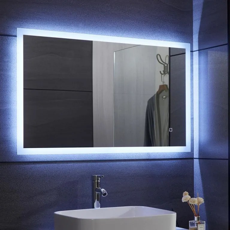 Aquamarin Koupelnové zrcadlo s LED osvětlením, 50 x 70 cm