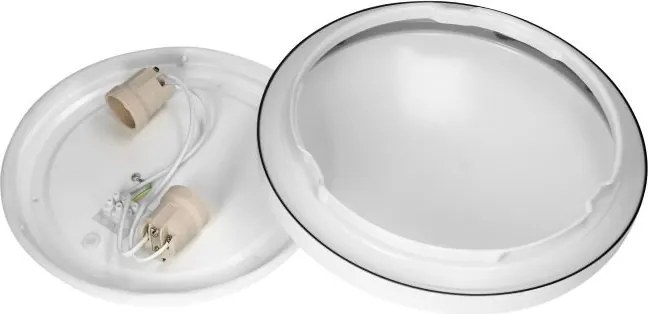 Stropní svítidlo ORNO SELENE CL/2XE27-10/W, 2xE27, max. 2x60W IP54, průměr 30,5cm, bílá
