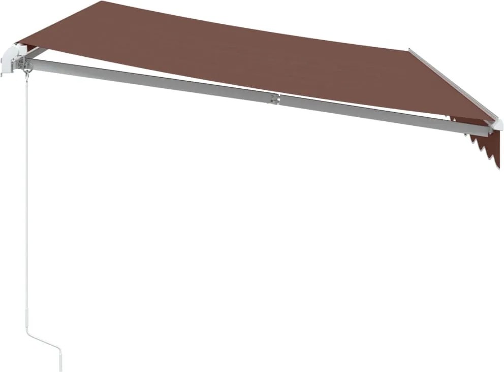 Ručně zatahovací markýza hnědá 350 x 250 cm 3215631