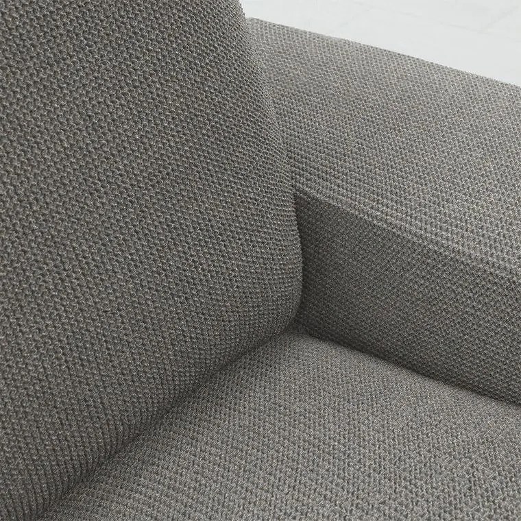 Super strečové potahy HARMONIA šedá taburet (40 - 60 cm)