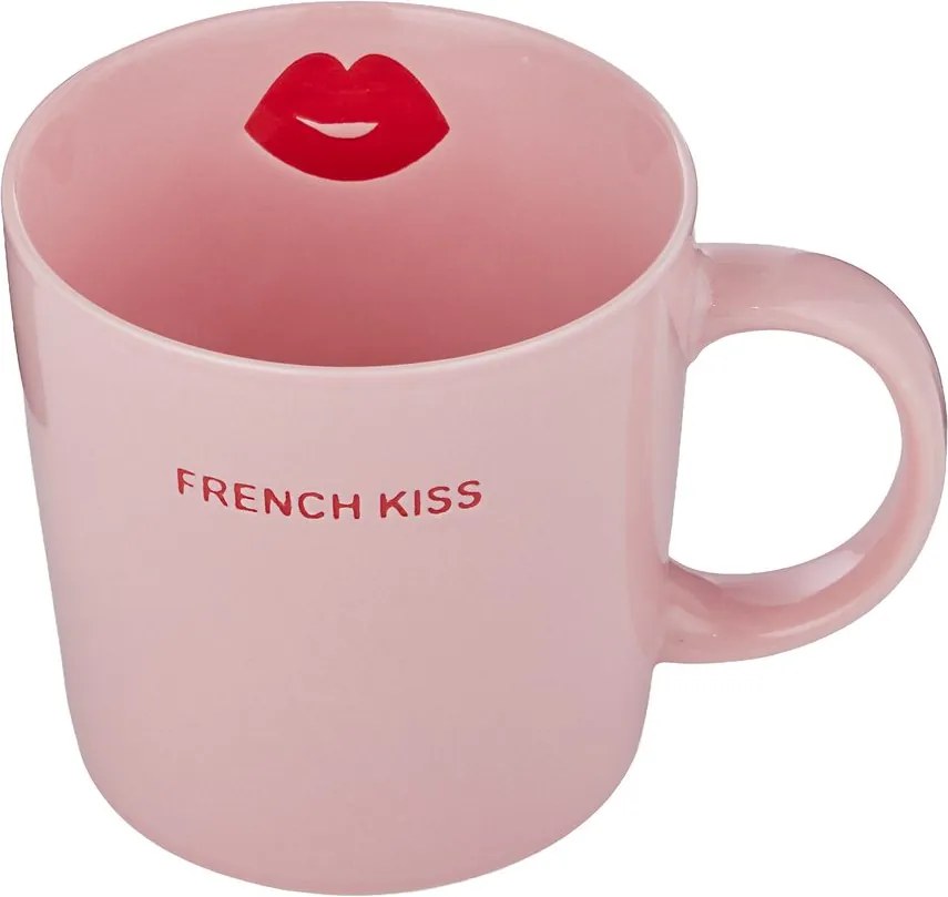 Butlers GOOD VIBES Hrnek "French kiss" 400 ml - růžová